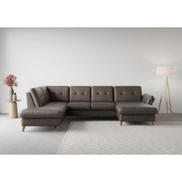 Sit & More sit&more Wohnlandschaft &raquo;G&ouml;teborg&laquo; inkl. Sitztiefenverstellung, wahlweise mit Bettfunktion & Bettkasten braun B/H/T: 327cm x 90cm x 226cm, Luxus-