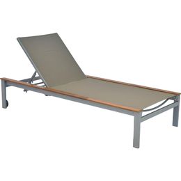 Merxx Gartenliege &raquo;Naxos&laquo; grau Obermaterial: 70% PVC, 30% Polyester Einheitsgr&ouml;&szlig;e