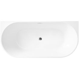 Welltime Badewanne &raquo;Alvor&laquo; H&ouml;he 56,5 cm mit Ablaufst&ouml;psel verstellbare F&uuml;&szlig;e &Uuml;berlauf Wandanliegend, 170x80x56,5 (LxBxH), Sanit&auml;racryl, mit Pop Up 