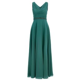 Vera Mont Abendkleid mit Plissee in Dark Emerald | Gr.: 38