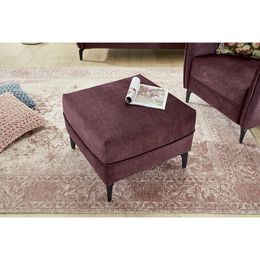 Jockenh&ouml;fer Hocker &raquo;Novara, B: 65 cm&laquo; mit hervorragendem Sitzkomfort lila 100% Polyester B/H/T: 65cm x 46cm x 65cm, Veloursstoff