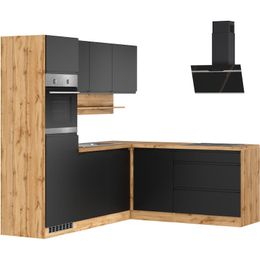 KOCHSTATION Winkelk&uuml;che &raquo;KS-Virginia,neu in verbesserter Ausf&uuml;hrung&laquo; Arbeitsplatte 38 mm stark, Stauraum, Softclose, Stellbreite 230/190 cm, Soft-