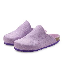 Damen Pantolette "Pantolette, Clog, Pantoffel, Hausschuh", VIVANCE DREAMS BY LASCANA, Gr. 40, lila, Obermaterial: 100% Polyester. Decksohle: 100%