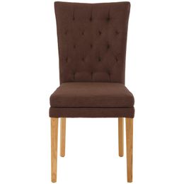 Home Affaire Esszimmerstuhl &raquo;Colorado&laquo; (Set) 4 Stk.Beine in eiche oder nussbaum. Im 2er, 4er oder 6er-Set braun Kunstleder;Microfaser B/H/T: 46cm x 