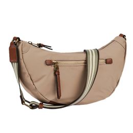 Camel Active Damen Camel Active Handtasche &raquo;Bari&laquo; aus hochwertigem matten Nylon mit gestreiftem Gewebeband beige B/H/T: 33cm x 15cm x 12cm