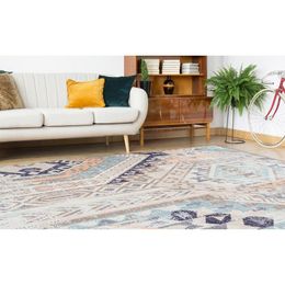 Arte Espina Teppich &raquo;Indiana 200&laquo; rechteckig 10 mm H&ouml;he Vintage Optik, Wohnzimmer bunt Baumwolle, Polyester B : 160cm 1 Stk., 10mm, L: 230cm
