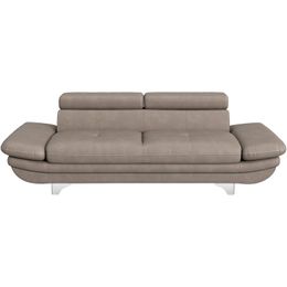 COTTA 3-Sitzer &raquo;Enterprise&laquo; Big-Sofa, mit Armteilverstellung & Kopfteilverstellung beige Softlux -Kunstleder;Luxus-Kunstleder B/H/T: 233cm x 75cm x 