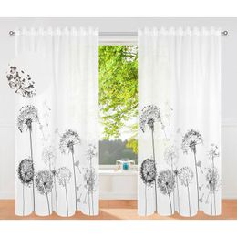 OTTO home Gardine &raquo;Nannette&laquo; Multifunktionsband 1 Stk. tlg. halbtransparent, gemustert, pflegeleicht, verschiedene Gr&ouml;&szlig;en wei&szlig; Polyester, Polyester, 