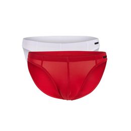 Olaf Benz Slip / Unterhose RED1201 in Rot / wei&szlig; | Gr.: XL