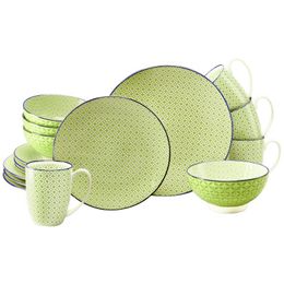 Creatable Kombiservice &raquo;Mediterran, Service 16-tlg.&laquo; Mediterraner Flair, Traditionell keramische Motive Steinzeug 16