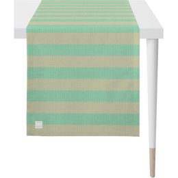 Apelt Tischl&auml;ufer &raquo;3967 Outdoor, Sommerdeko, Sommer&laquo; Jacquardgewebe gr&uuml;n Polyester B/L: 46cm x 140cm, 1 Stk., rechteckig