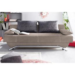 Jockenh&ouml;fer Schlafsofa &raquo;Nancy, B: 190 cm, Liegefl. 121x190 cm&laquo; mit Schlaffunktion & Bettkasten braun Luxus-Microfaser ALCATOP (100% Polyester);R&uuml;ckenkissen: 58% 