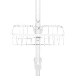 Wenko Duschablage &raquo;Duschstangencaddy Floresta Eckig&laquo; Anbringung ohne Bohren und Schrauben silber ABS-Kunststoff, Metall B/H/T: 24cm x 6,2cm x 14cm