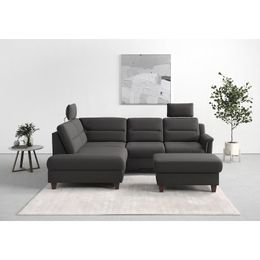 Sit & More sit&more Ecksofa &raquo;Far&ouml; L-Form&laquo; inklusive Federkern, wahlweise mit Schlaffunktion und Bettkasten grau B/H/T: 251cm x 90cm x 187cm, Luxus-Microfaser 