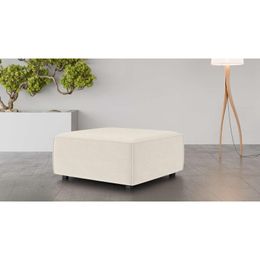 OTTO home Polsterhocker &raquo;Polsterhocker Cavan, Ma&szlig;e B/T/H: 90/90/42 cm&laquo; passend zur Serie, mit Wellenunterfederung, auch in Boucl&eacute; beige 100% Polyester