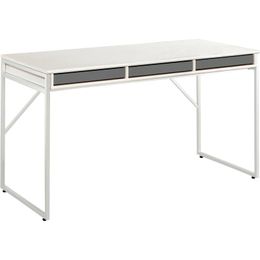 Schreibtisch &raquo;Mistral B&uuml;rotisch, Arbeitstisch, Tisch, Computertisch&laquo; mit Gestell, B: 137,4 cm, Designm&ouml;bel grau B/H/T: 137,4cm x 75cm x 60cm
