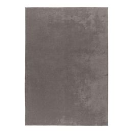 Kayoom Teppich &raquo;Earthquake 225&laquo; rechteckig 14 mm H&ouml;he auch als L&auml;ufer, dichter uni Kurzflor, Wohnzimmer grau Polyester B : 200cm 1 Stk., 14mm, L: 280cm