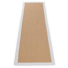 CarpetFine Sisalteppich &raquo;Sisal , auch als L&auml;ufer erh&auml;ltlich&laquo; rechteckig 5 mm H&ouml;he mit farbiger Bord&uuml;re, Anti Rutsch R&uuml;ckseite, viele Gr&ouml;&szlig;en, 