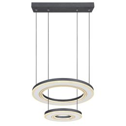 Globo LIGHTING H&auml;ngeleuchte &raquo;BLASIUS&laquo; LED-Modul 1 Stk. H&auml;ngeleuchte Schwarz/Wei&szlig;, Acryl opal, dimmbar, LED 50W 1, &Oslash; 50cm H: 120cm, 1 Stk.