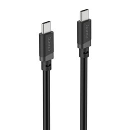 Hama USB-Kabel &raquo;USB-C Ladekabel 1 m schwarz&laquo; USB-C 100 cm Schnellladen, 480 Mbit/s, 60 W Leistung, breite Kompatibilit&auml;t schwarz Hochwertige Verarbeitung 