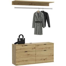 Home Affaire Garderoben-Set &raquo;TRONDHEIM, 3-teilig, Breite 121 cm, Zwischenbauelement&laquo; nicht einzeln nutzbar, nur in Kombination mit Schr&auml;nken der Serie