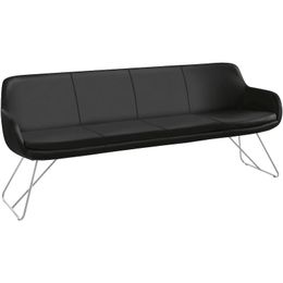 Musterring Essbank &raquo;Tavia&laquo; Schlittengestell in drei Ausf&uuml;hrungen, Breite 180, 200 oder 220 cm schwarz B/H/T: 200cm x 87cm x 66cm, Echtleder