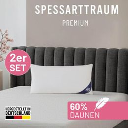 Spessarttraum G&auml;nsedaunenkopfkissen &raquo;Premium, Kopfkissen 1-tlg. oder 2-tlg. 40x80 oder 80x80 cm&laquo; F&uuml;llung: 60Gaensedaunen40Gaensefedern 2 Stk. tlg. 