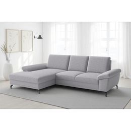 Sit & More sit&more Ecksofa &raquo;Chelsea L-Form, B: 264 cm, mit Armteil-& Sitztiefenverstellung&laquo; optional Schlaffunktion und Bettkasten grau 100% Polyester B/H/T: 