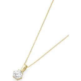 Firetti Damen Kette mit Anh&auml;nger &raquo;Schmuck Geschenk Gold 375 Halsschmuck Halskette Goldkette Ankerkette&laquo; mit Zirkonia (synth.) gold Gelbgold 375, L: 45