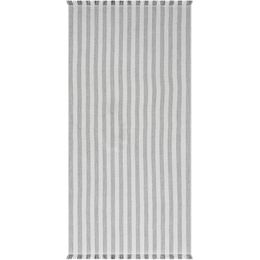Egeria Strandtuch &raquo;Pestemal&laquo; 80x180 cm, mit Fransen grau gewebte Ware, Obermaterial: 65% Baumwolle, 20% Polyester, 15% Viskose B/L: 80cmx180cm, 1 Stk., 