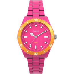 Timex Damen Quarzuhr &raquo;LEGACY 37 mm&laquo; Armbanduhr, Damenuhr,Kunststoffarmband, Leuchtzeiger rosa Einheitsgr&ouml;&szlig;e