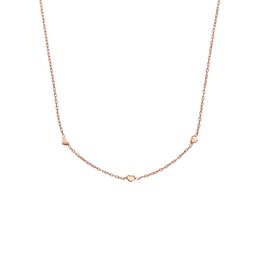 Firetti Damen Kette ohne Anh&auml;nger &raquo;Schmuck Geschenk Silber 925 Halsschmuck Halskette Fantasie Herz&laquo; Made in Germany rosa 45, Silber 925 (