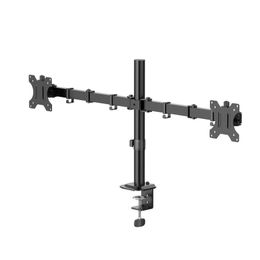 Hama Monitor-Halterung &raquo;Doppelmonitorhalterung h&ouml;henverstellbar f&uuml;r 13-35 Zoll&laquo; bis 89 cm Zoll 2 Monitore, 360&deg; Rotation, VESA, Kabelmanagement, ausziehbar
