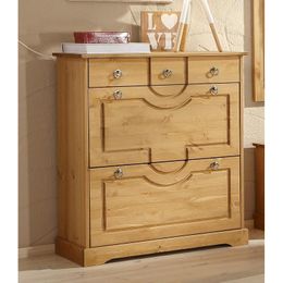 OTTO home Schuhkommode &raquo;Klera&laquo; Breite 81 cm, aus massiver Kiefer, FSC -zertifiziert beige FSC -zertifiziertes Massivholz B/H/T: 81cm x 93cm x 37cm, 1 