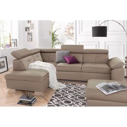 exxpo - sofa fashion Ecksofa &raquo;Spring, super bequem und komfortabel mit Armteil- und Kopfteilfunktion&laquo; wahlweise mit Bettfunktion und Bettkasten, L-