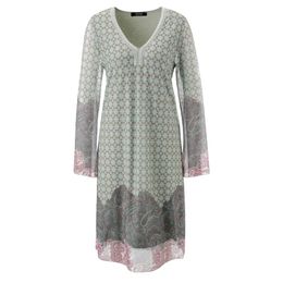 Aniston SELECTED Meshkleid in mint-anthra-wollwei&szlig;-altrosa | Gr.: 44