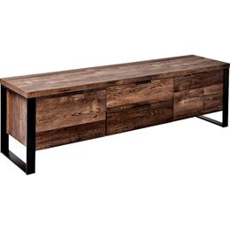 Jahnke TV-Board &raquo;LOOP&laquo; Breite ca. 152 cm braun Holzwerkstoff B/H/T: 152,4cm x 45cm x 39,5cm, 2 Stk., 2 Stk.