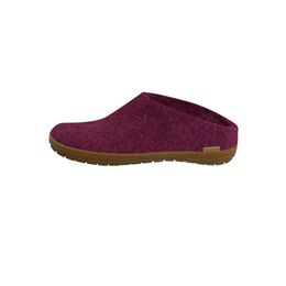 glerups Pantoffeln Kautschuksohle in Cranberry | Gr.: 35