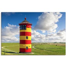 Artland Wandbild &raquo;Pilsumer Leuchtturm in Ostfriesland&laquo; 1 Stk. tlg. als Alubild, Leinwandbild, Poster, Wandaufkleber in verschied. Gr&ouml;&szlig;en rot B/H/T: 90cm x 