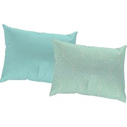 Adam Dekokissen &raquo;Easy Diamond&laquo; Rei&szlig;verschluss, gemustert, Wendekissenh&uuml;lle ohne F&uuml;llung, 1 St&uuml;ck blau Baumwolle B/L: 40cm x 60cm, 1 Stk.
