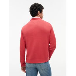 Tommy Jeans Herren Strickpullover "TJM SLIM FIT LIGHT SWEATER"anthem rot, Gr. XXXL, Strick, Obermaterial: 100% Baumwolle, Pullover, Slim fit mit