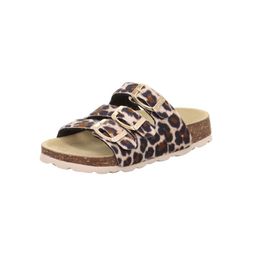 Superfit Tieffu&szlig;bett Pantolette FUSSBETTPANTOFFEL in Beige/Mehrfarbig | Gr.: 24