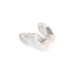 Calvin Klein Herren Sneaker "LOW PROF CUPSOLE CV", Gr. 39wei&szlig;, beige, Leder, Textil, unifarben mit Farbeinsatz, Basic, Schuhe, Freizeitschuh,