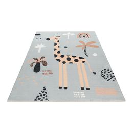 Obsession Kinderteppich &raquo;My Greta 625&laquo; rechteckig 6 mm H&ouml;he Spielteppich, bedruckt, Giraffe Motiv, waschbar, Kinderzimmer bunt Baumwolle B : 115cm 1 Stk., 6mm, 