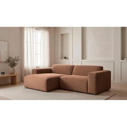 OTTO home Ecksofa &raquo;Clayton Breite 247 cm, L-form&laquo; in einem trendigen Cord-Bezug, verschiedene Kombinationen verf&uuml;gbar braun 100% Polyester B/H/T: 