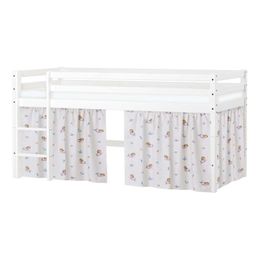 Hoppekids Spielbett &raquo;ECO Dream, Hochbett, umbaubar in Einzelbett&laquo; Massivholzbett mit Meerjungfrau-Vorhang, Matratze & 2 Gr&ouml;&szlig;en w&auml;hlbar beige Vorhang: 100% 