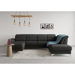 Sit & More sit&more Wohnlandschaft &raquo;Sinatra U-Form&laquo; optional mit Kopfteilverstellung und Armteilfunktion etc. schwarz 98% Polyester, 2% Polyamid B/H/T: 326cm x 