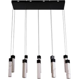 Searchlight LED-H&auml;ngeleuchte &raquo;H&auml;ngeleuchte Moonbeam, 10-flammig&laquo; LED-Modul 1 Stk. Extra-Warmwei&szlig; Marmor-Optik schwarz 10, H: 30cm, 1 Stk.