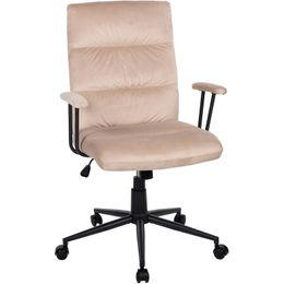 Duo Collection Drehstuhl &raquo;Fina&laquo; () beige 100% Polyester B/H/T: 111cm x 57cm, Velours uni