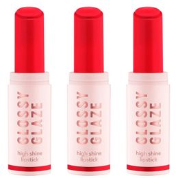 Essence Damen Lippenstift &raquo;GLOSSY GLAZE high shine lipstick&laquo; Hohe Farbintensit&auml;t, hochgl&auml;nzendes Finish, buttrig-weiche Textur. rot Einheitsgr&ouml;&szlig;e